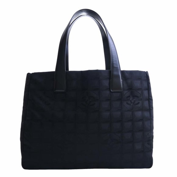 CHANEL | Bags | Chanel Chanel Nylon New Line Mm Tote Bag Black Ladies ...